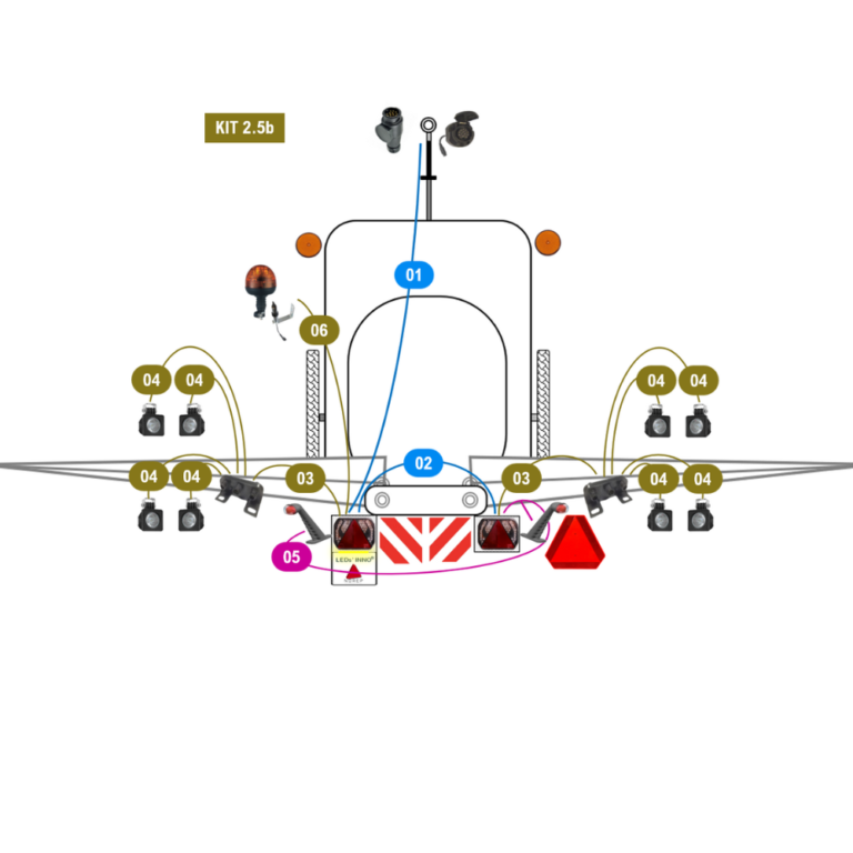 Kit 2.5b - Grand pulvérisateur traîné avec éclairage des buses - LEDs ...